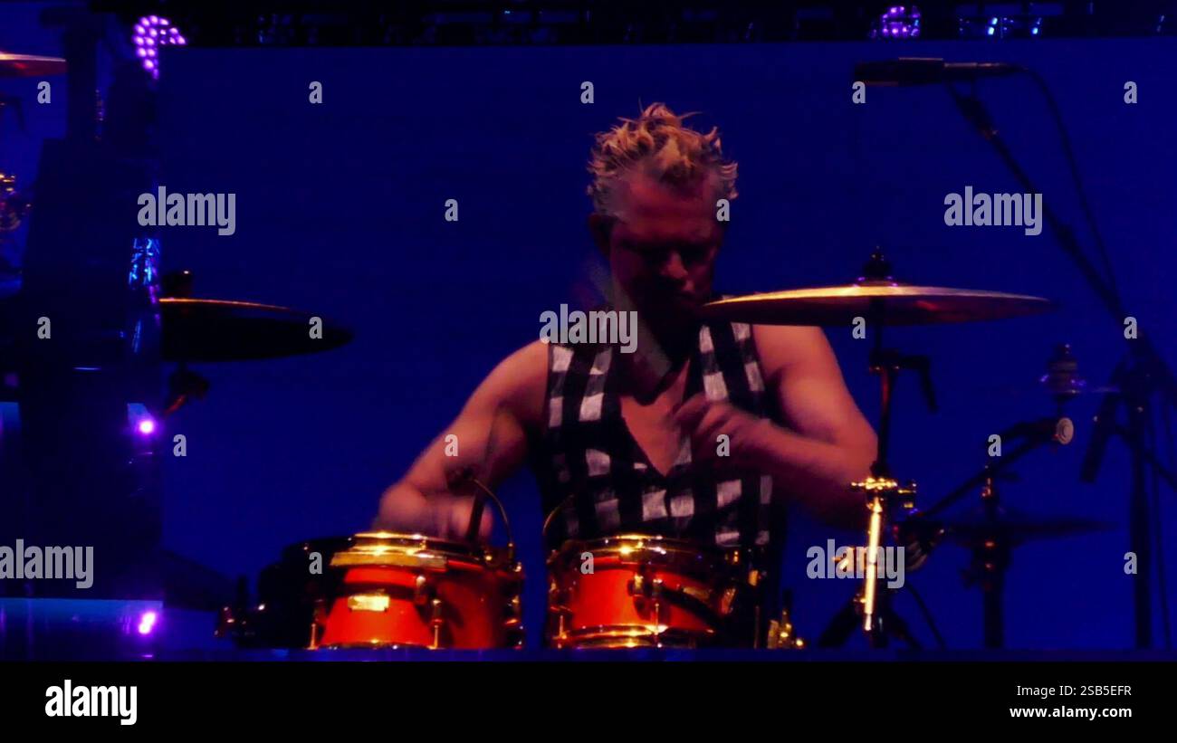 Inglewood, California, USA 30th January 2025 Drummer Adrian Young and ...