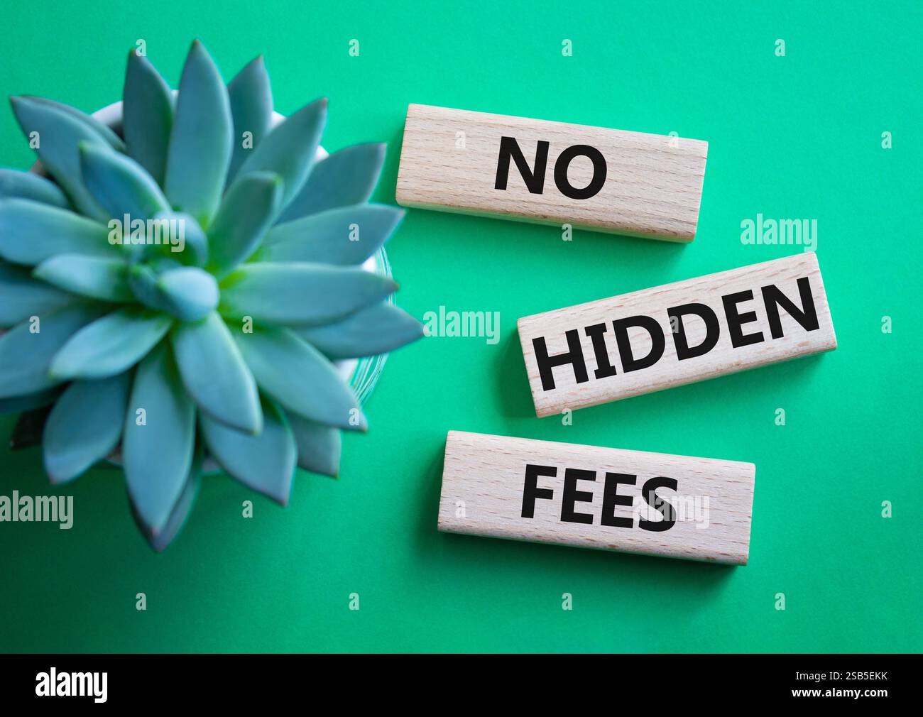 No Hidden Fees symbol. Concept words No Hidden Fees on wooden blocks ...