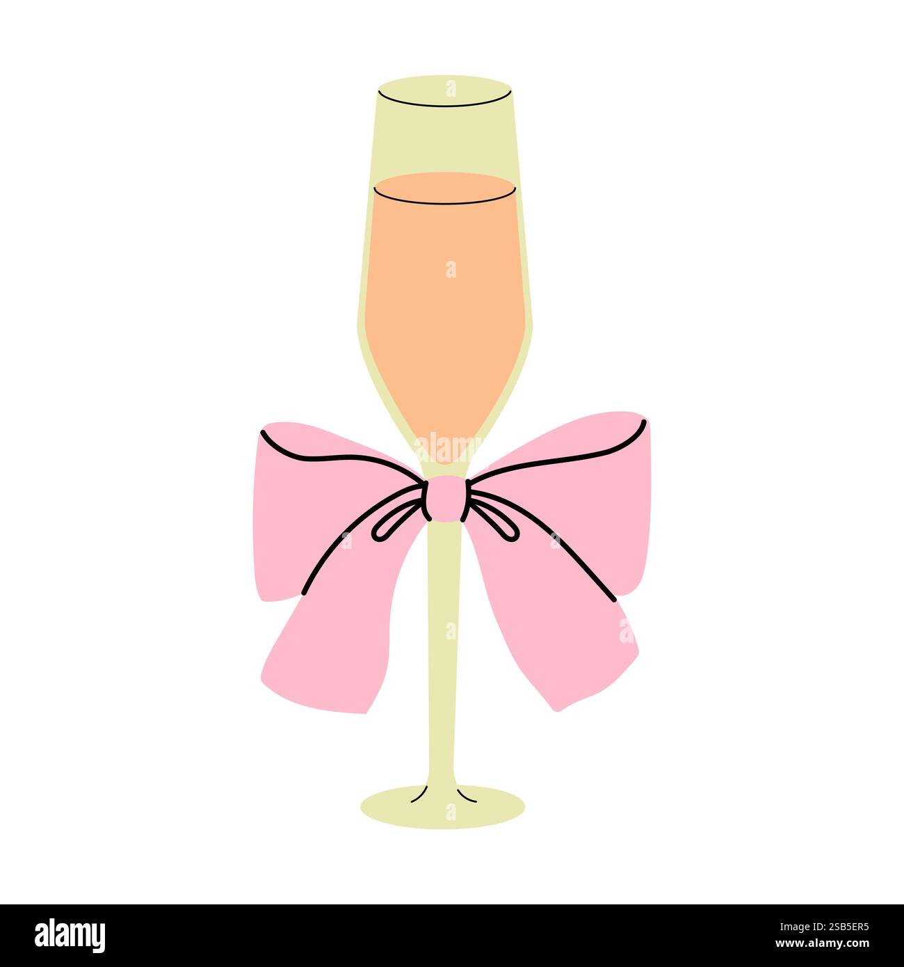 A decorative drink sits elegantly with a soft pink bow wrapped around ...