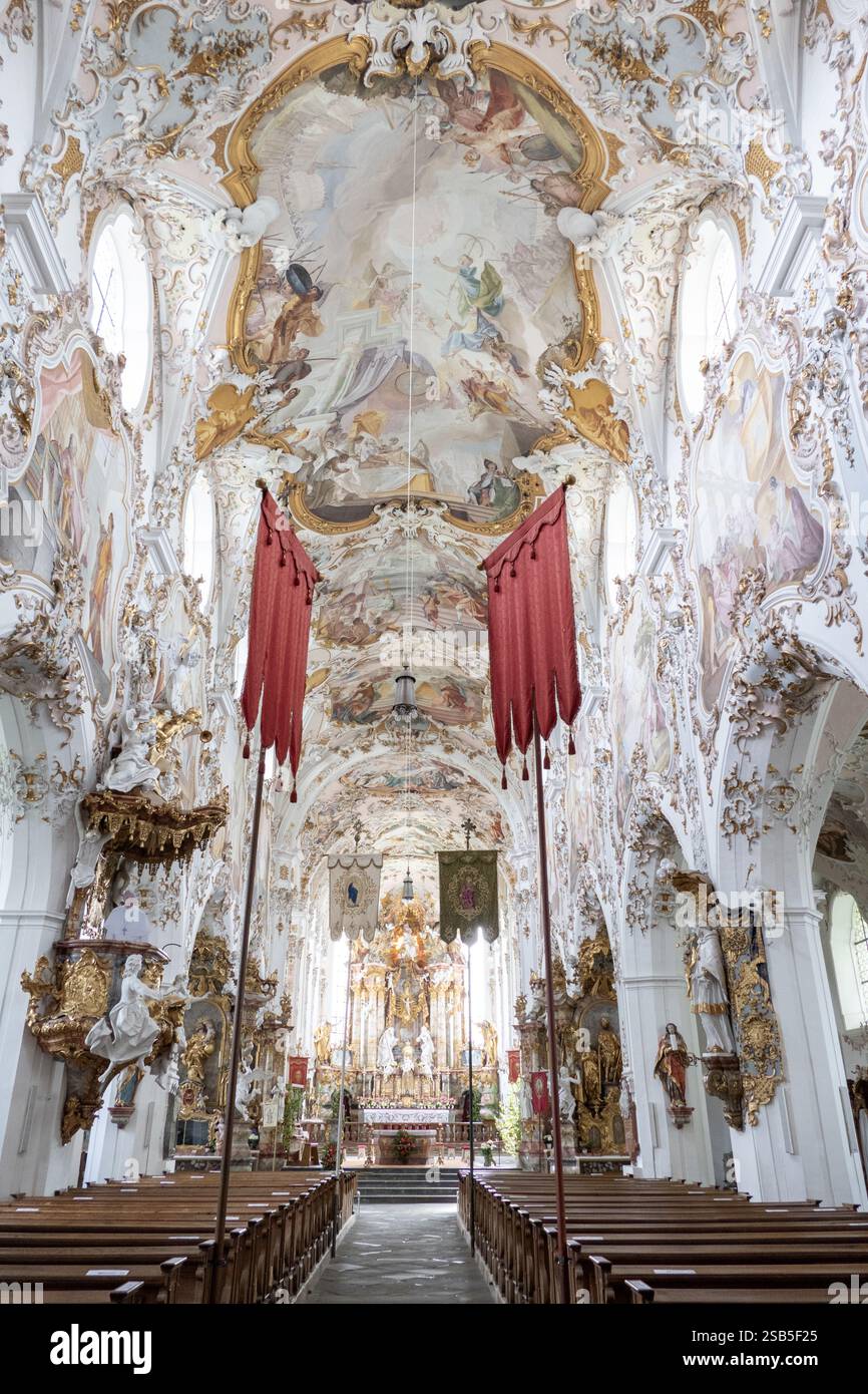 Pilgrim Church Rottenbuch, Munich Way of St. James, Bavaria, Germanyin ...