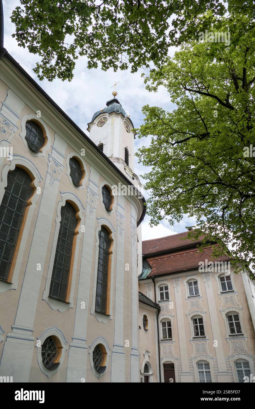 Pilgrimage church Wieskirche, Munich Way of St. James, Bavaria, Germany ...