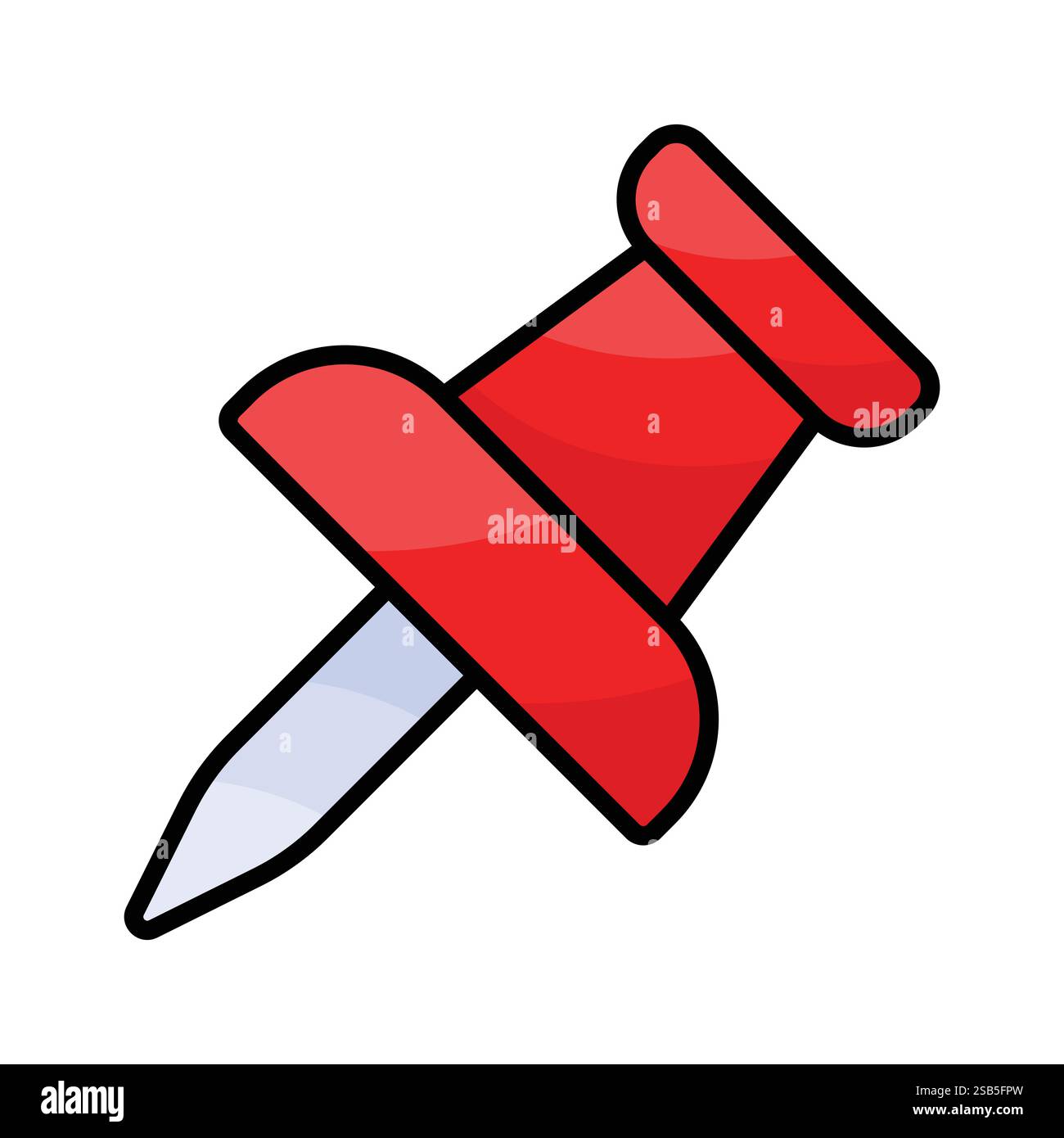 A small pin with a flat, wide head, used to attach papers or documents ...