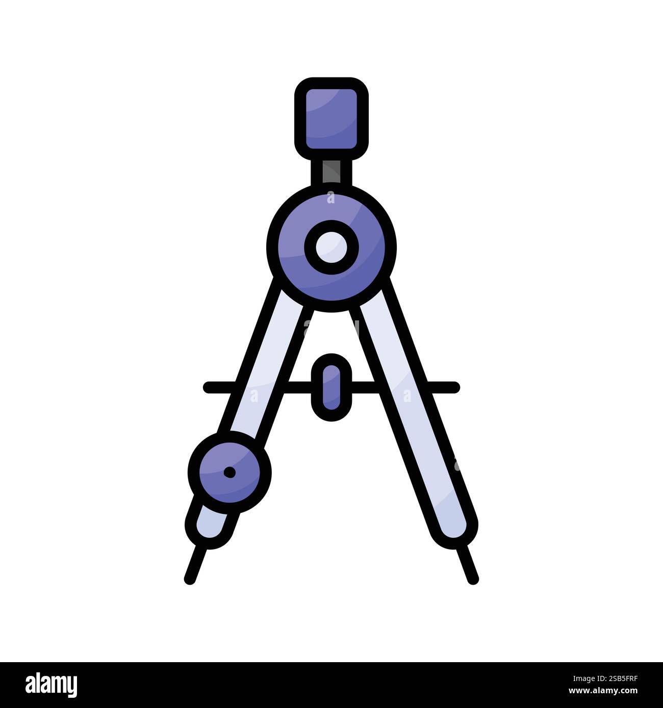 A precise geometric compass icon, perfect for indicating drafting ...