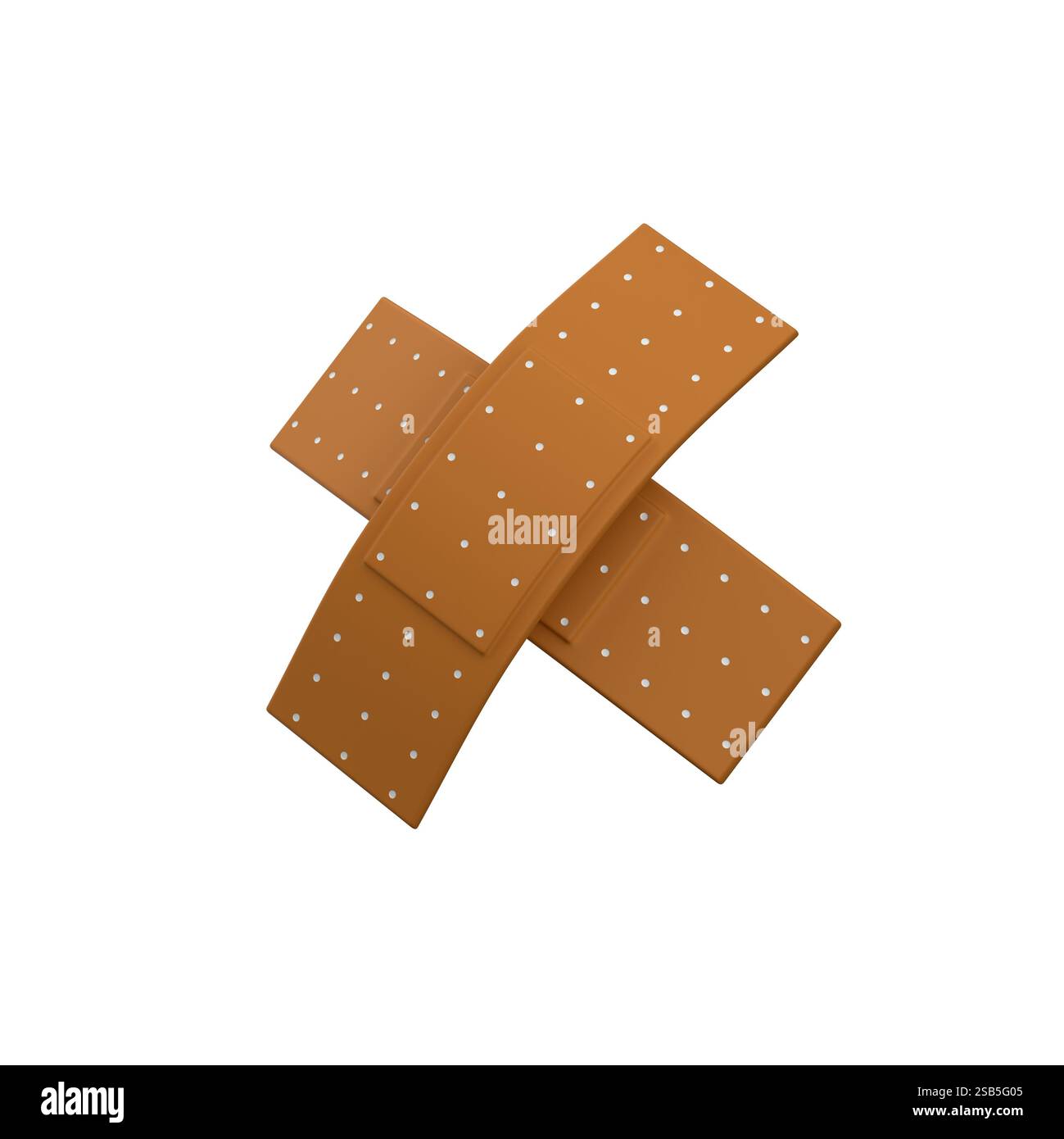 Two flexible plasters over a white background, 3d render Stock Photo ...