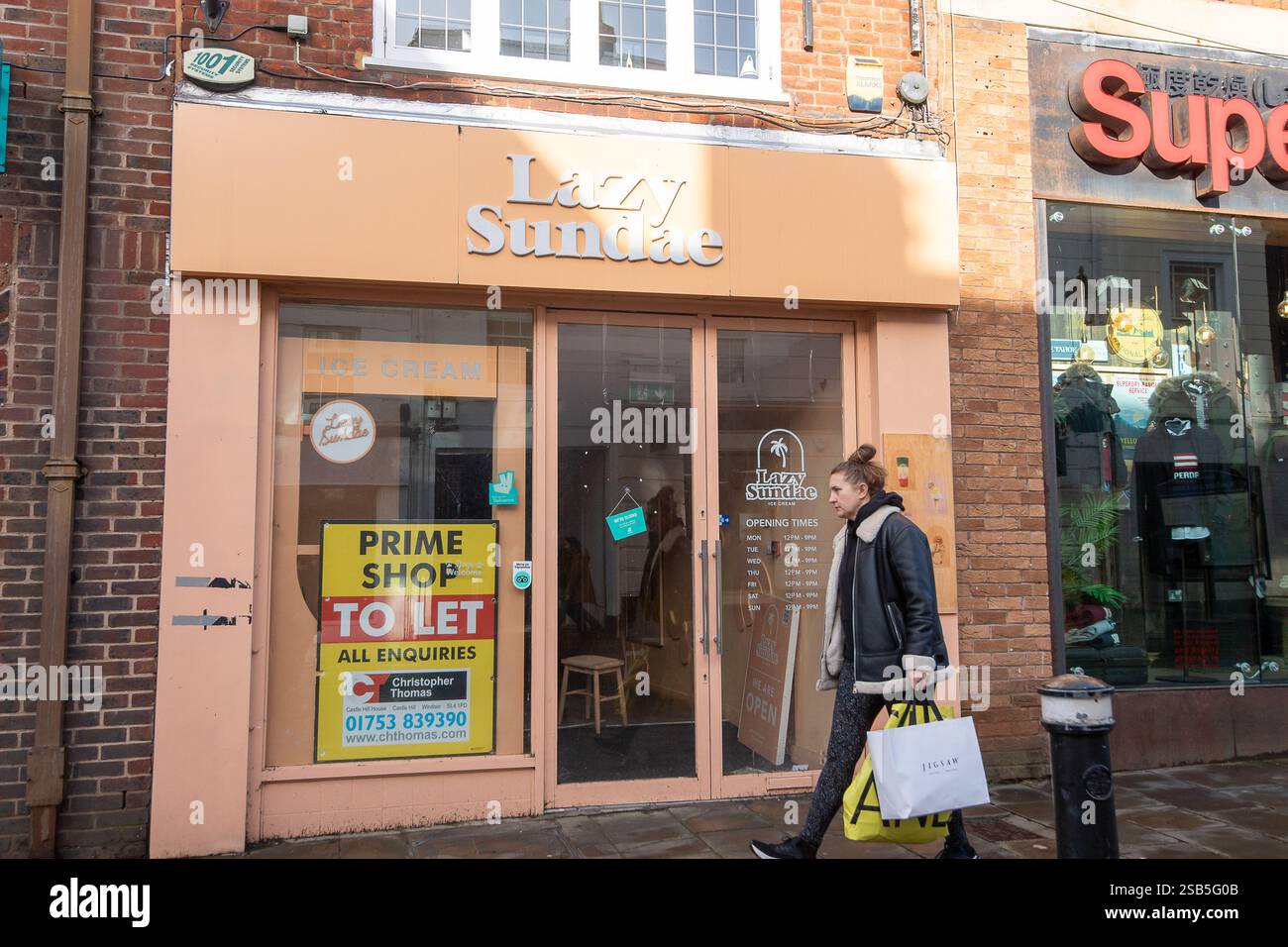 Windsor, Berkshire, UK. 27th January, 2025. The Lazy Sundae ice cream ...