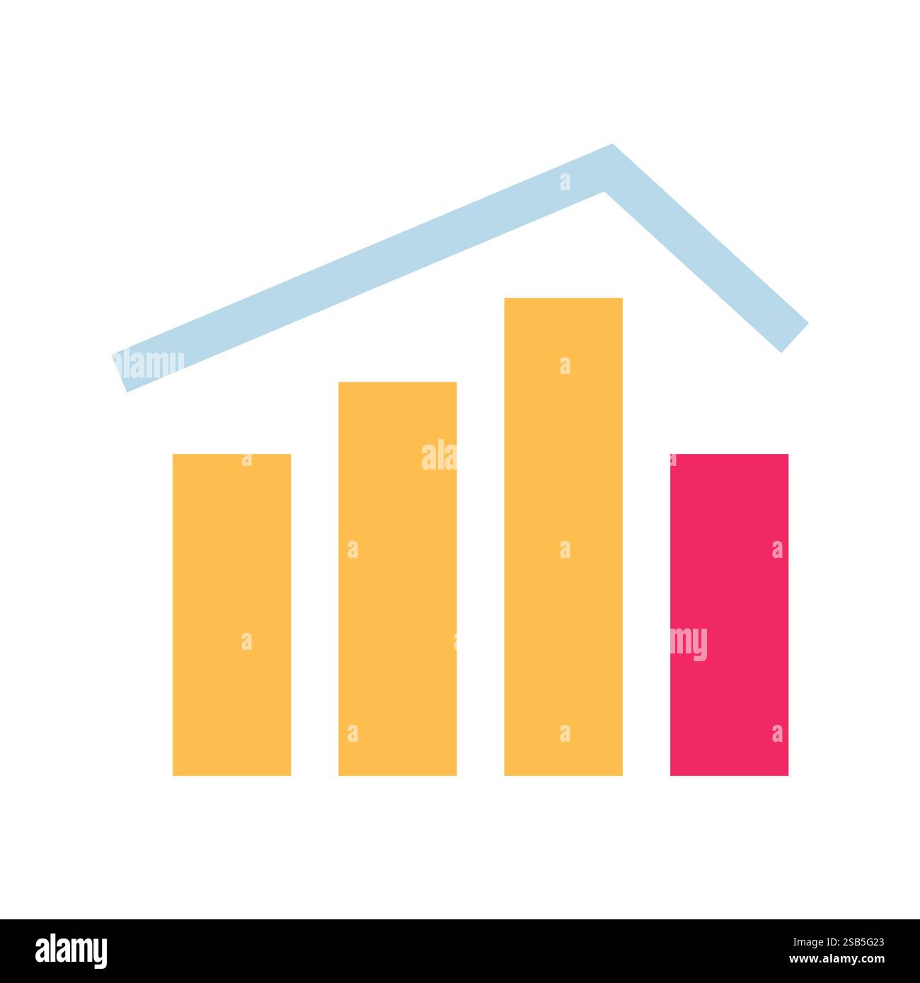 Upward Trend in Bar Chart. Vector illustration Stock Vector Image & Art - Alamy
