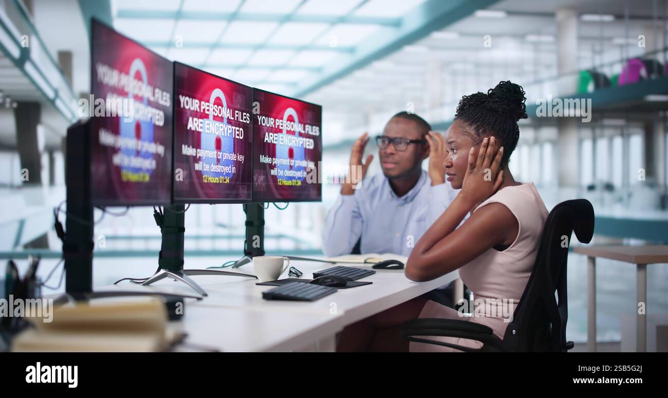 Ransomware Cyber Attack Using Malware. Security Breach Stock Photo - Alamy