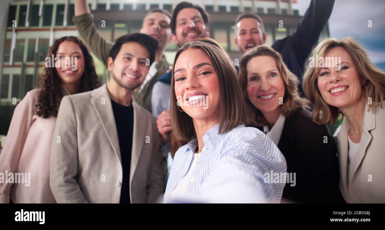 Corporate event fun selfie hi-res stock photography and images - Alamy