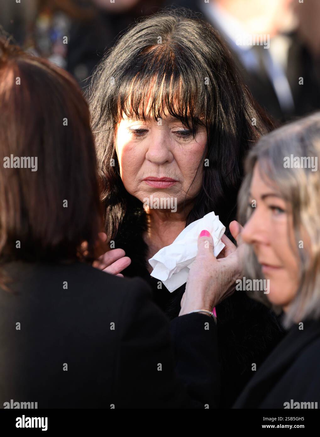 Blackpool, UK. February 1st, 2025. Coleen Nolan attending the funeral ...