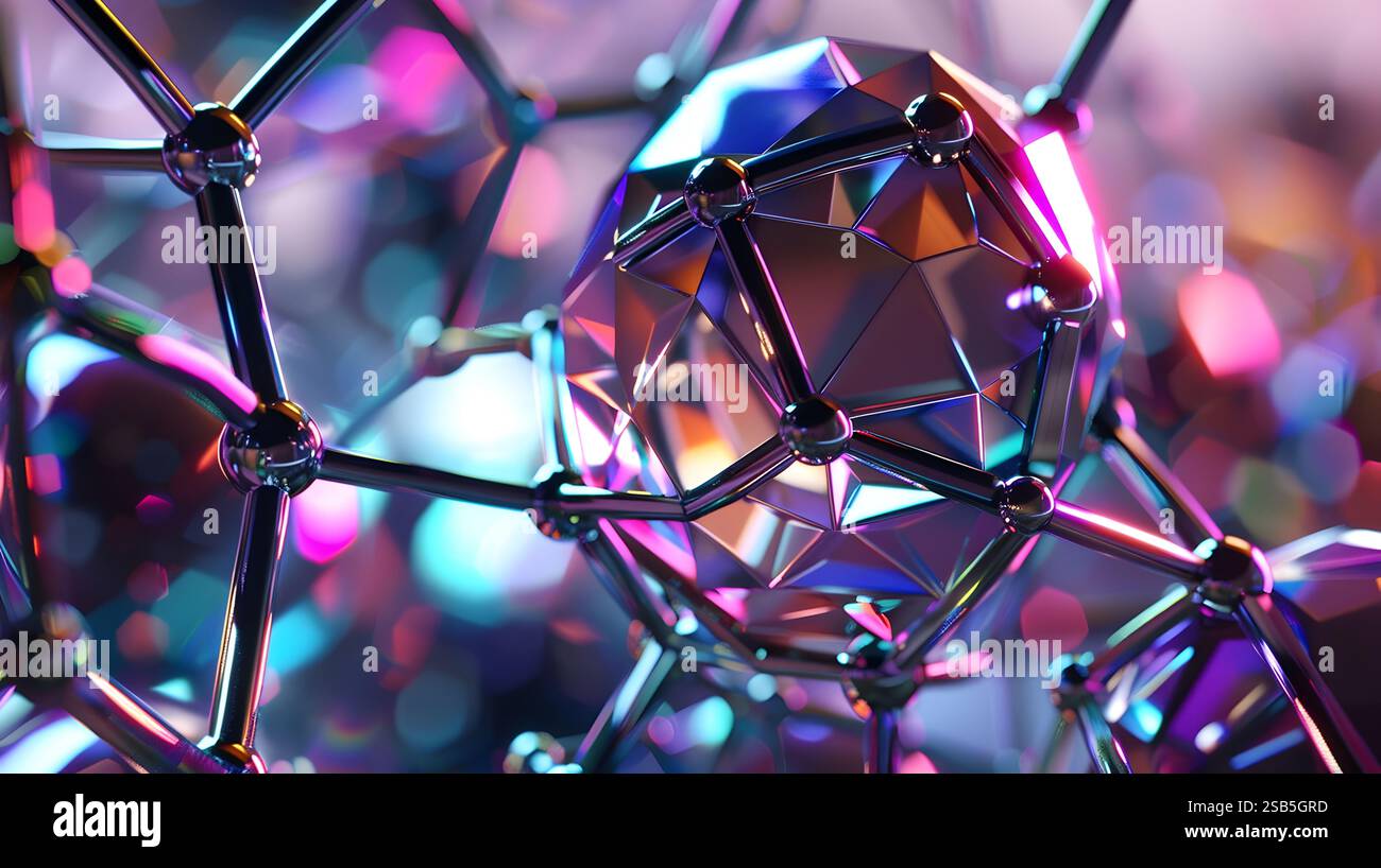 This striking image depicts a complex,three-dimensional sculpture ...