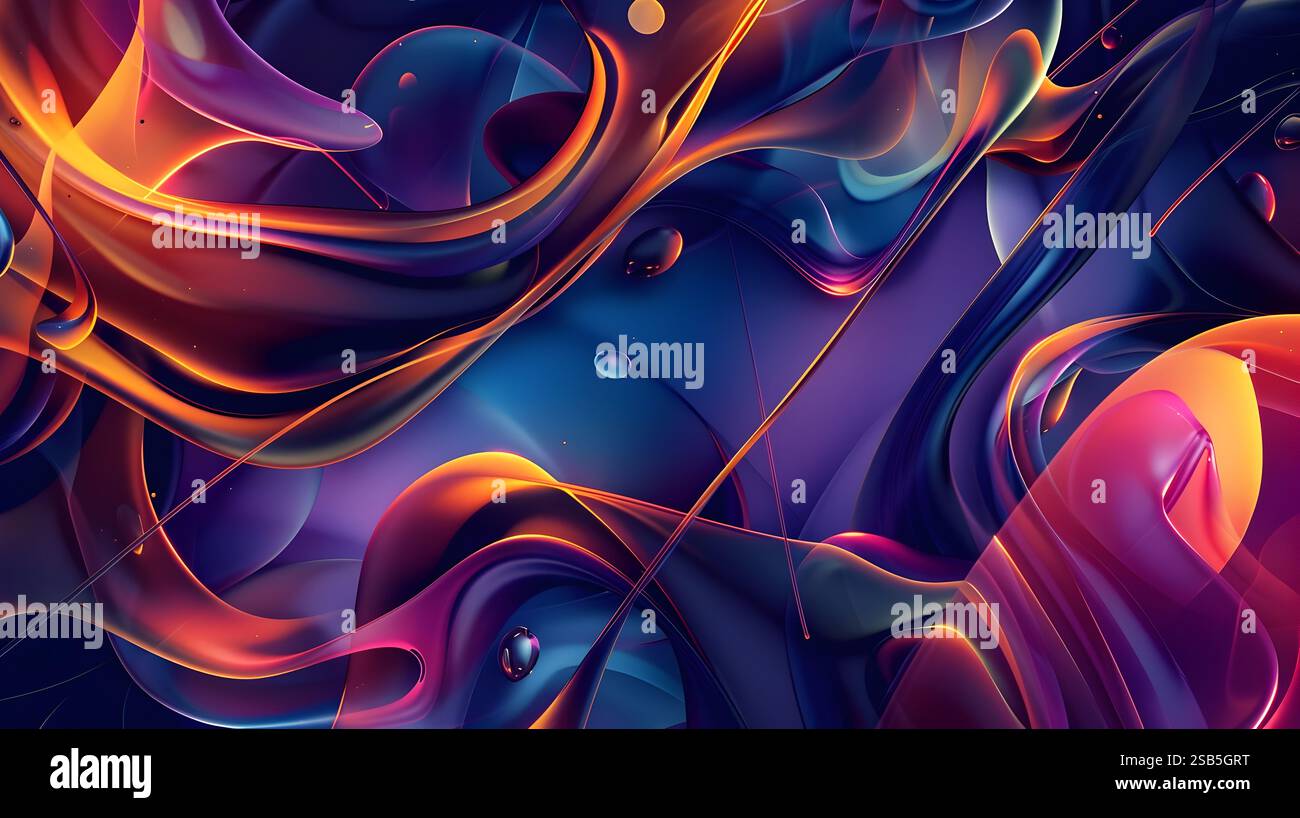 This Captivating Image Features A Mesmerizing Composition Of Overlapping Holographic Abstract