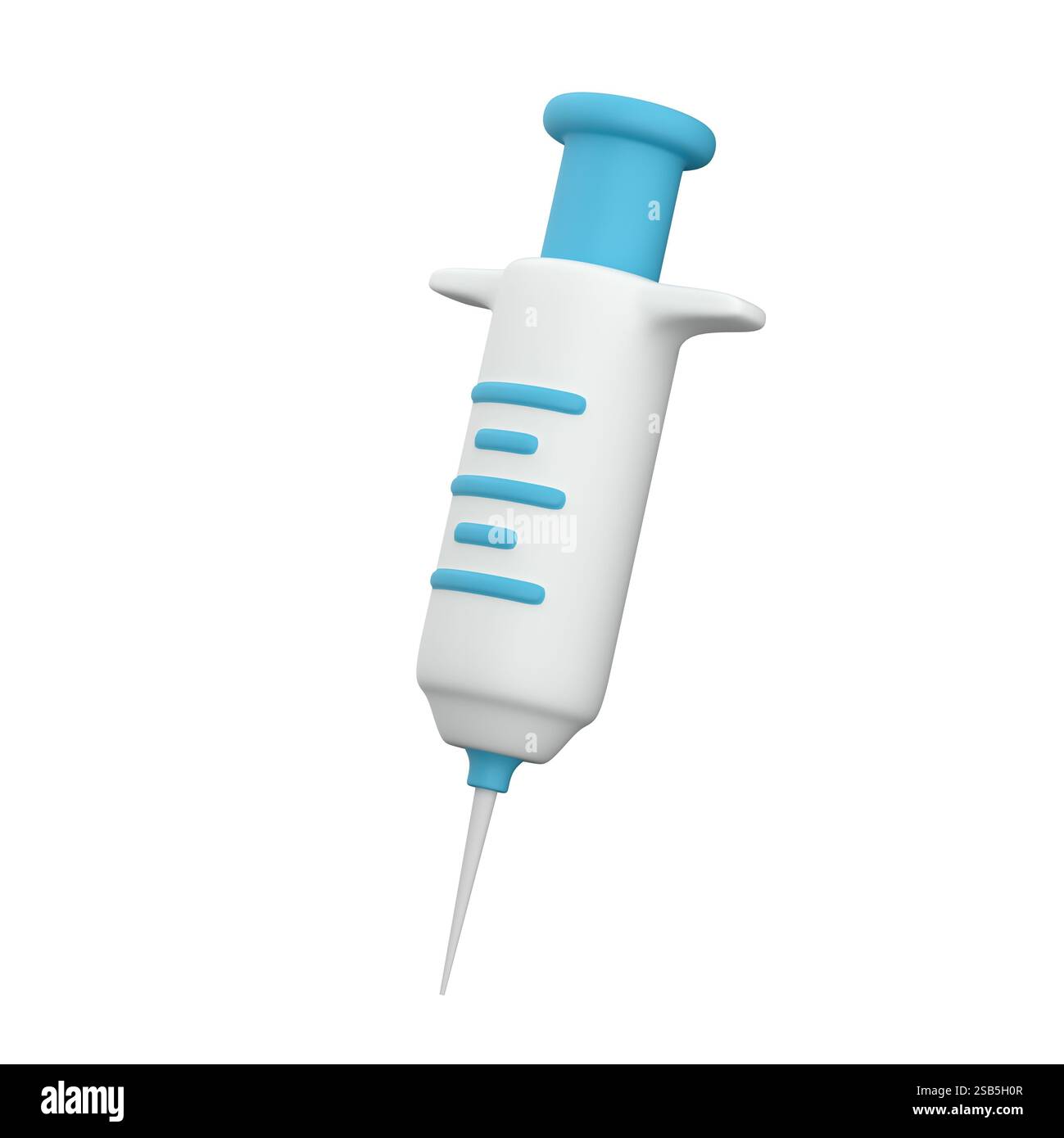 Stylized syringe isolated on white background, 3d illustration Stock ...