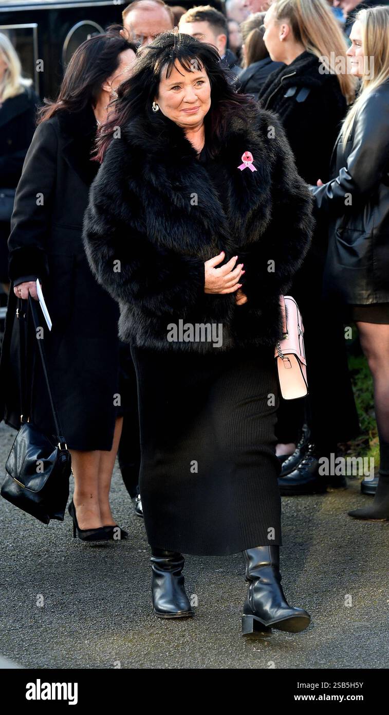 Coleen Nolan arrives at St. Paul's Church in Blackpool for the funeral ...