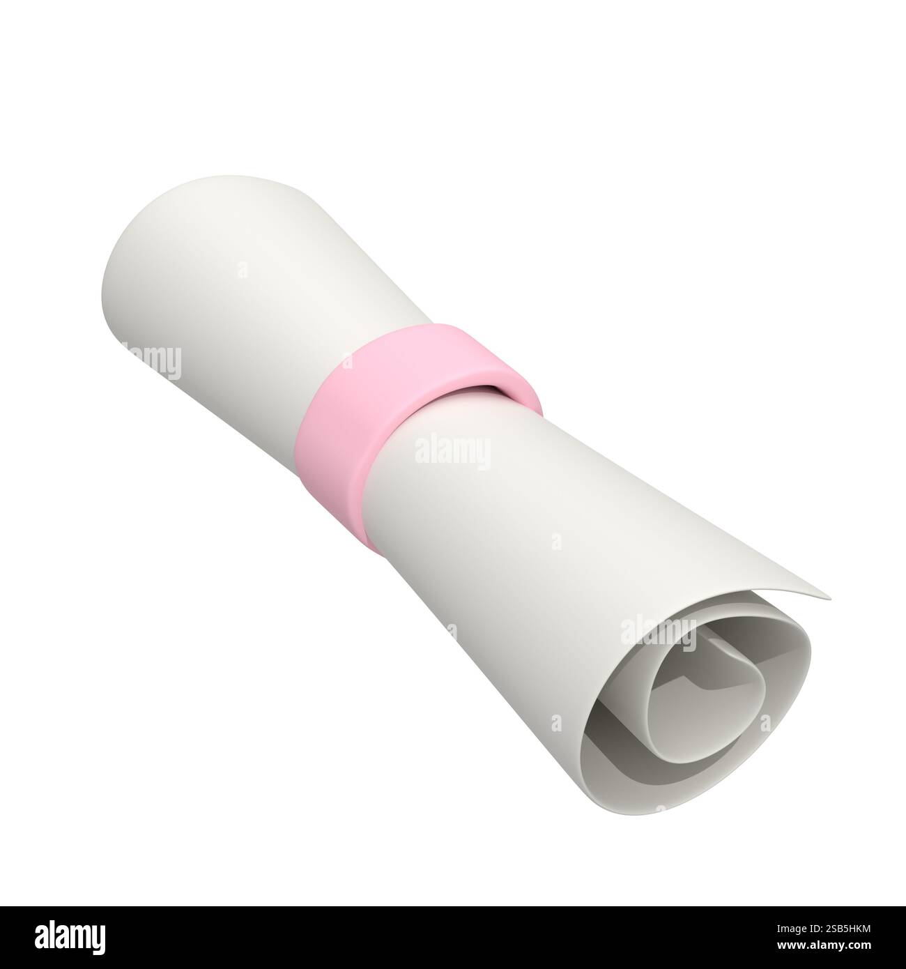 Graduation paper on white background, 3d icon. 3d illustration Stock ...