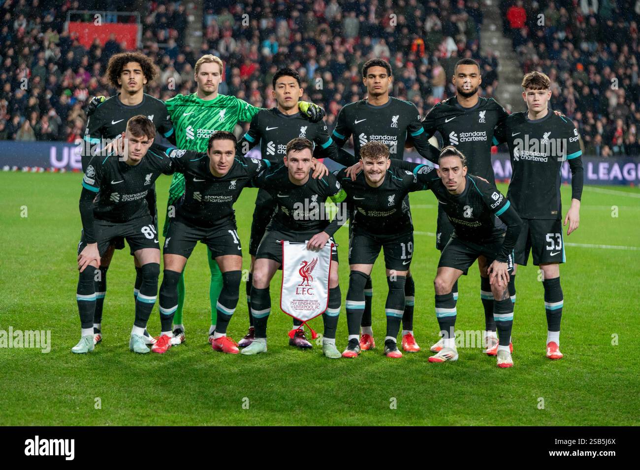 Eindhoven, Netherlands. 29th Jan, 2025. Liverpool FC team squad photo ...