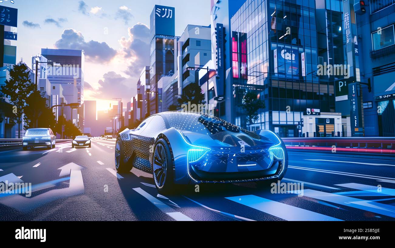 This concept showcases an autonomous car equipped with advanced sensors ...