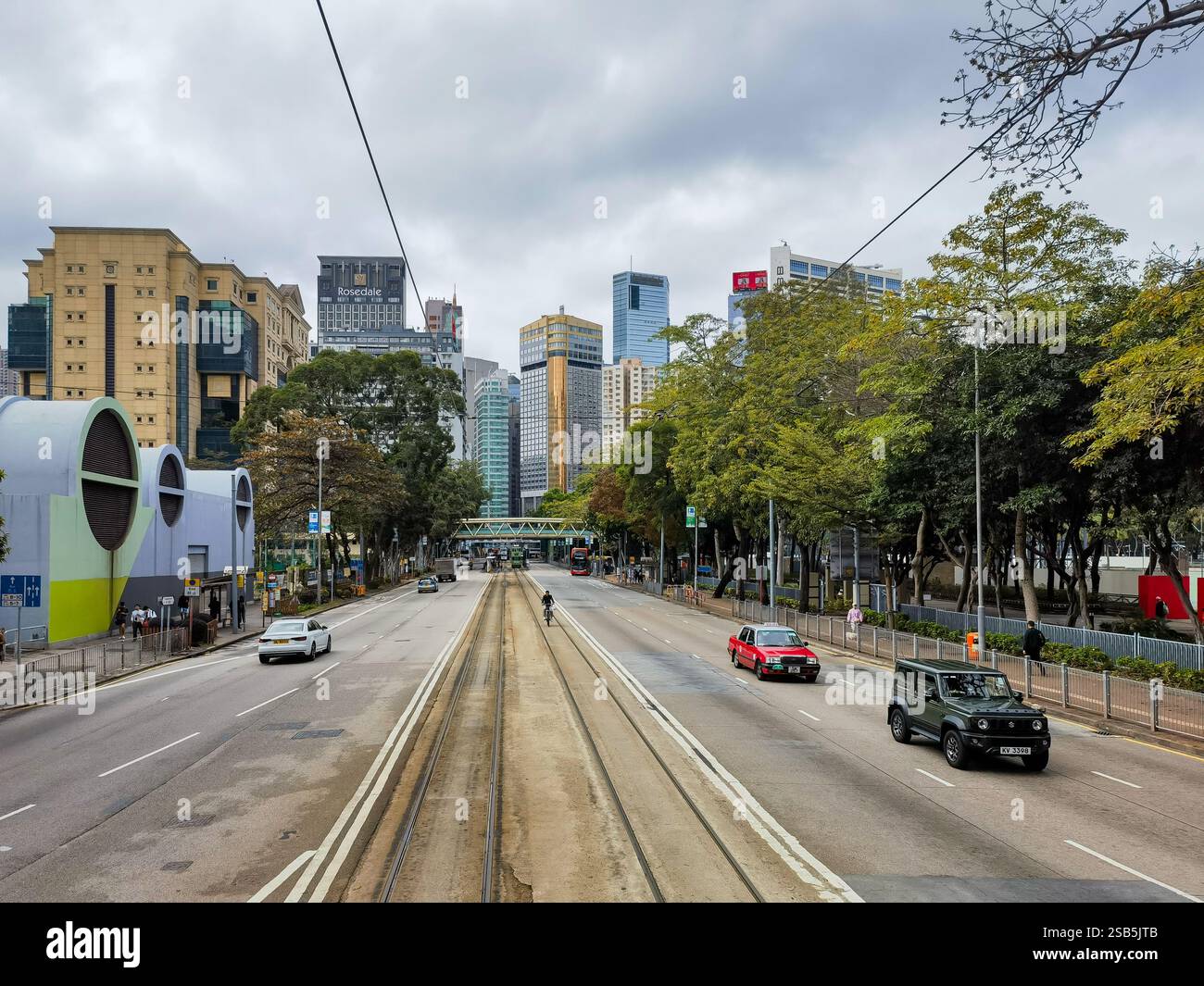 Hong Kong, China - February 01, 2025 : A Hong Kong street scene ...