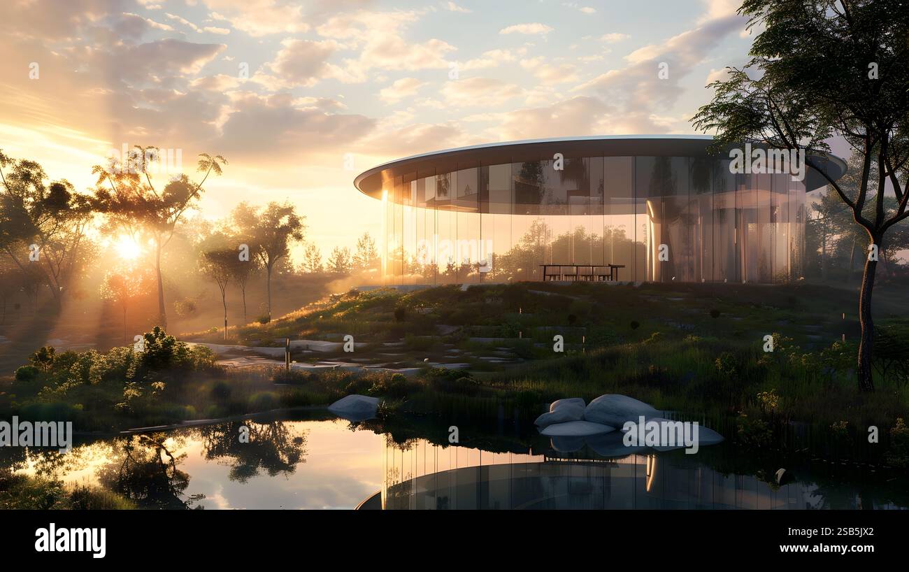 This stunning architectural design concept showcases a glass dome ...