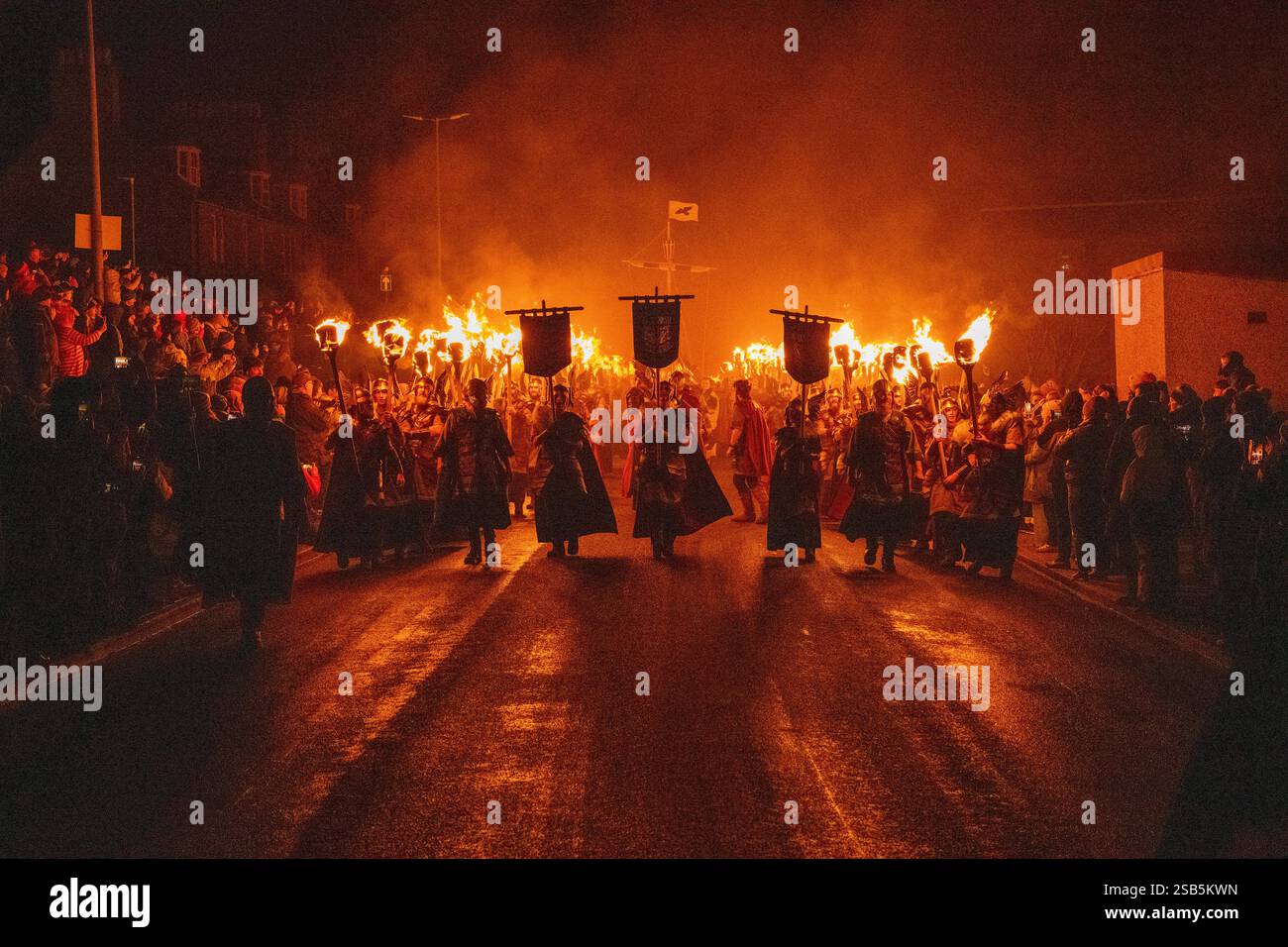 Up Helly Aa 2025 fire festival in Lerwick on the Shetland Isles held on ...