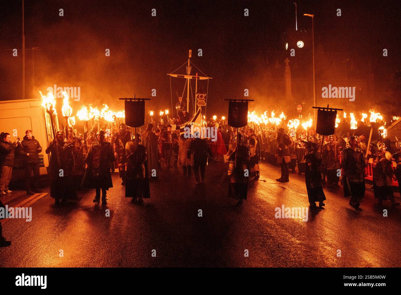 Up Helly Aa 2025 fire festival in Lerwick on the Shetland Isles held on ...