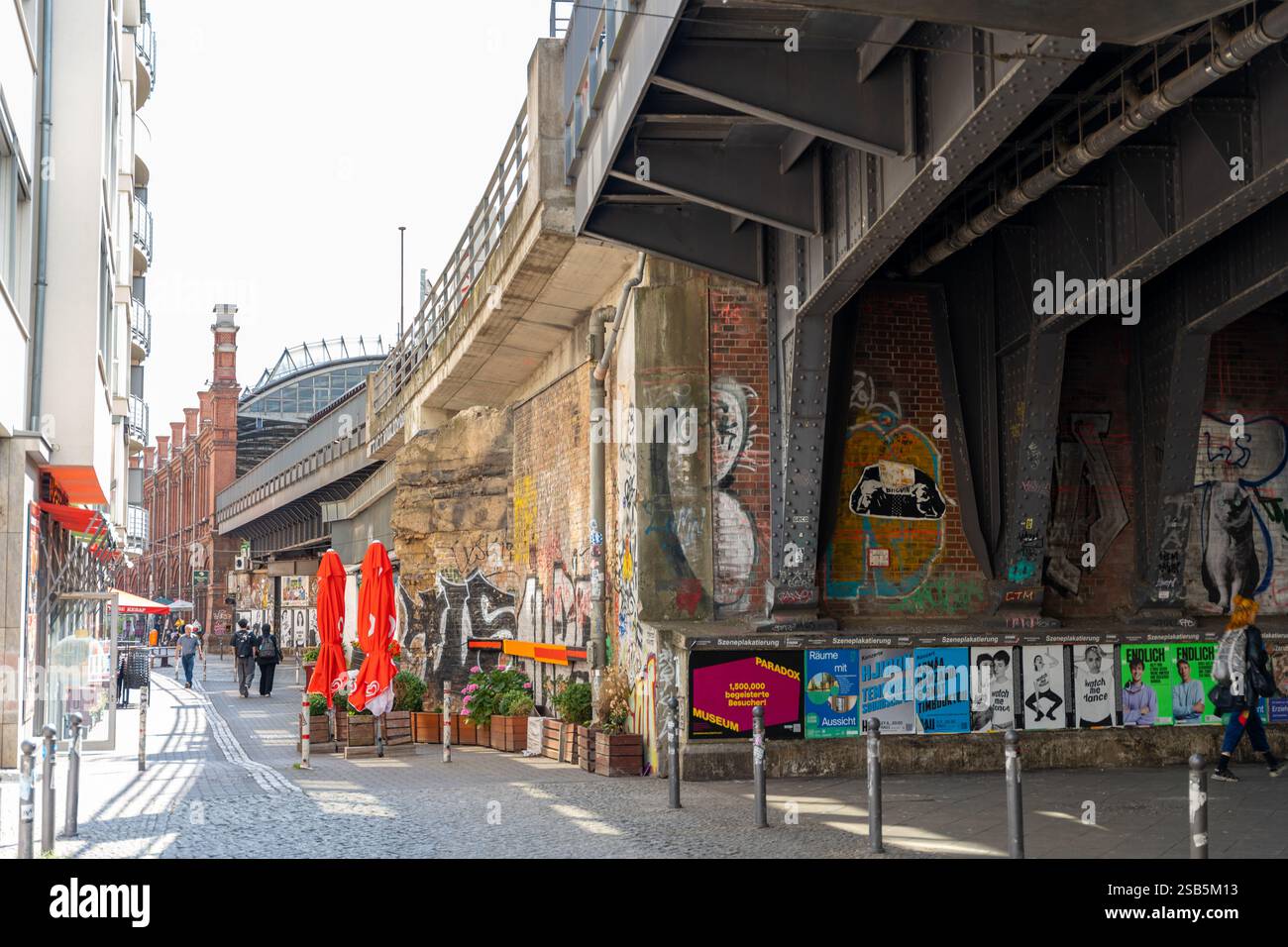 Berlin, Germany - June 24, 2024: Walkway Under the Bridge at Hackescher ...
