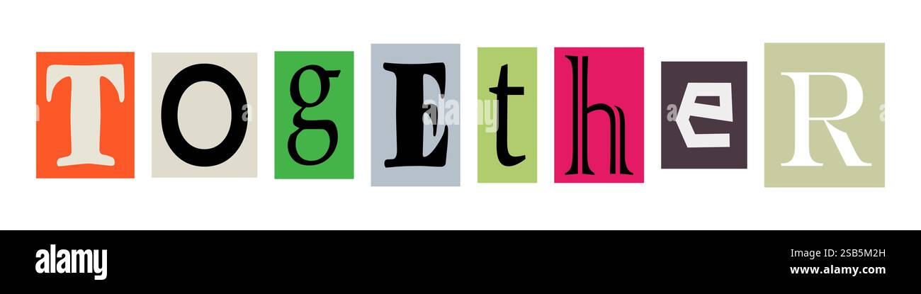 Colorful display of the word together Stock Vector Image & Art - Alamy