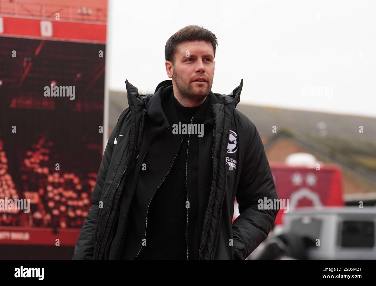 Brighton & Hove Albion manager Fabian Hurzeler arrives before the ...