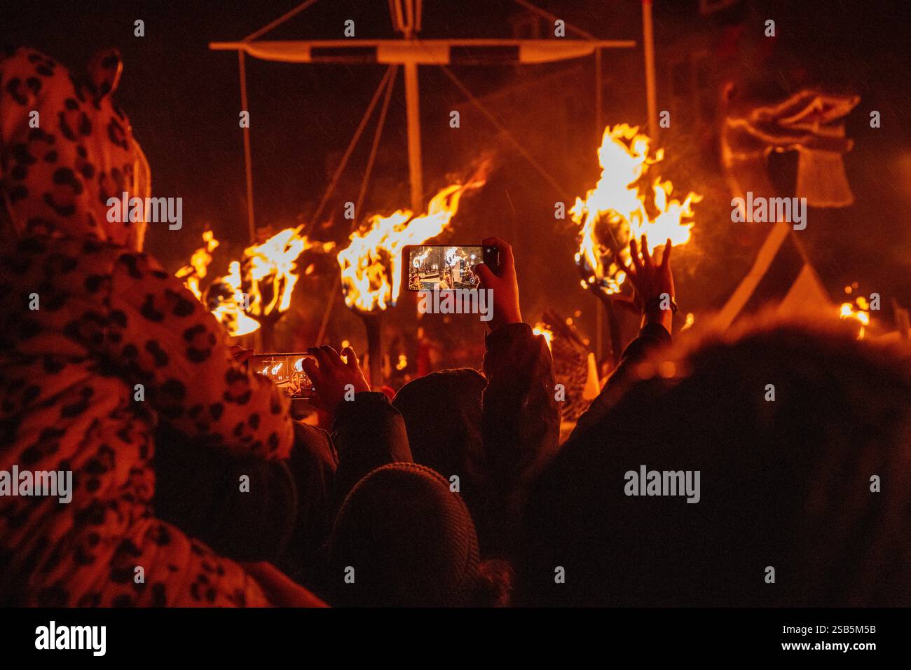 Up Helly Aa 2025 fire festival in Lerwick on the Shetland Isles held on ...