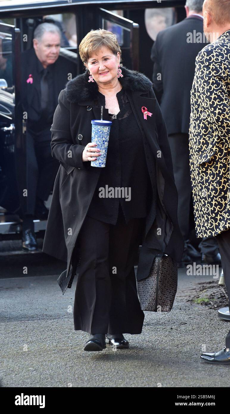 Denise Nolan arrives at St. Paul's Church in Blackpool for the funeral ...