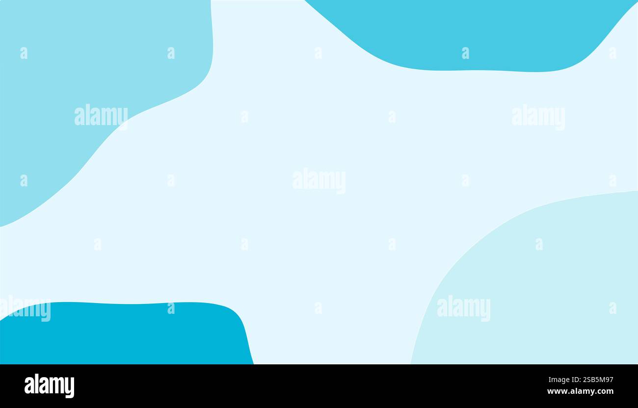 Abstract Blue Shapes Creating A Calming Background For Design Projects And Digital Art Stock