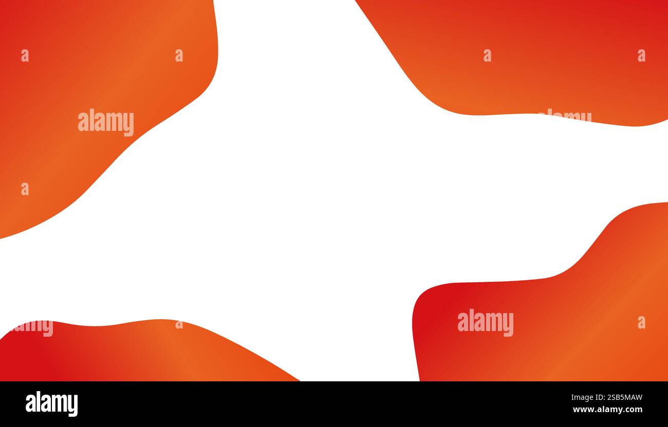 Abstract orange shapes on a white background create a vibrant and ...