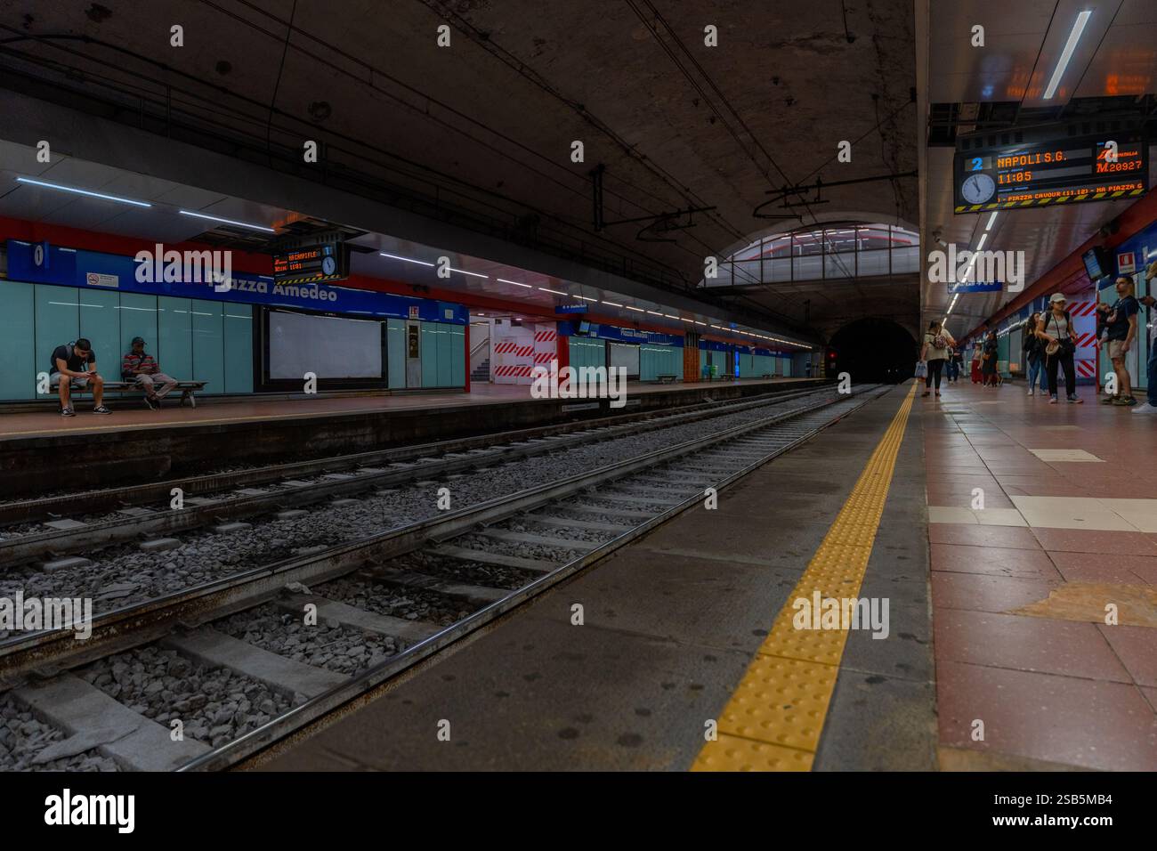 Naples, Italy - May 24, 2024: Piazza Amedeo Train Station in Naples: A ...