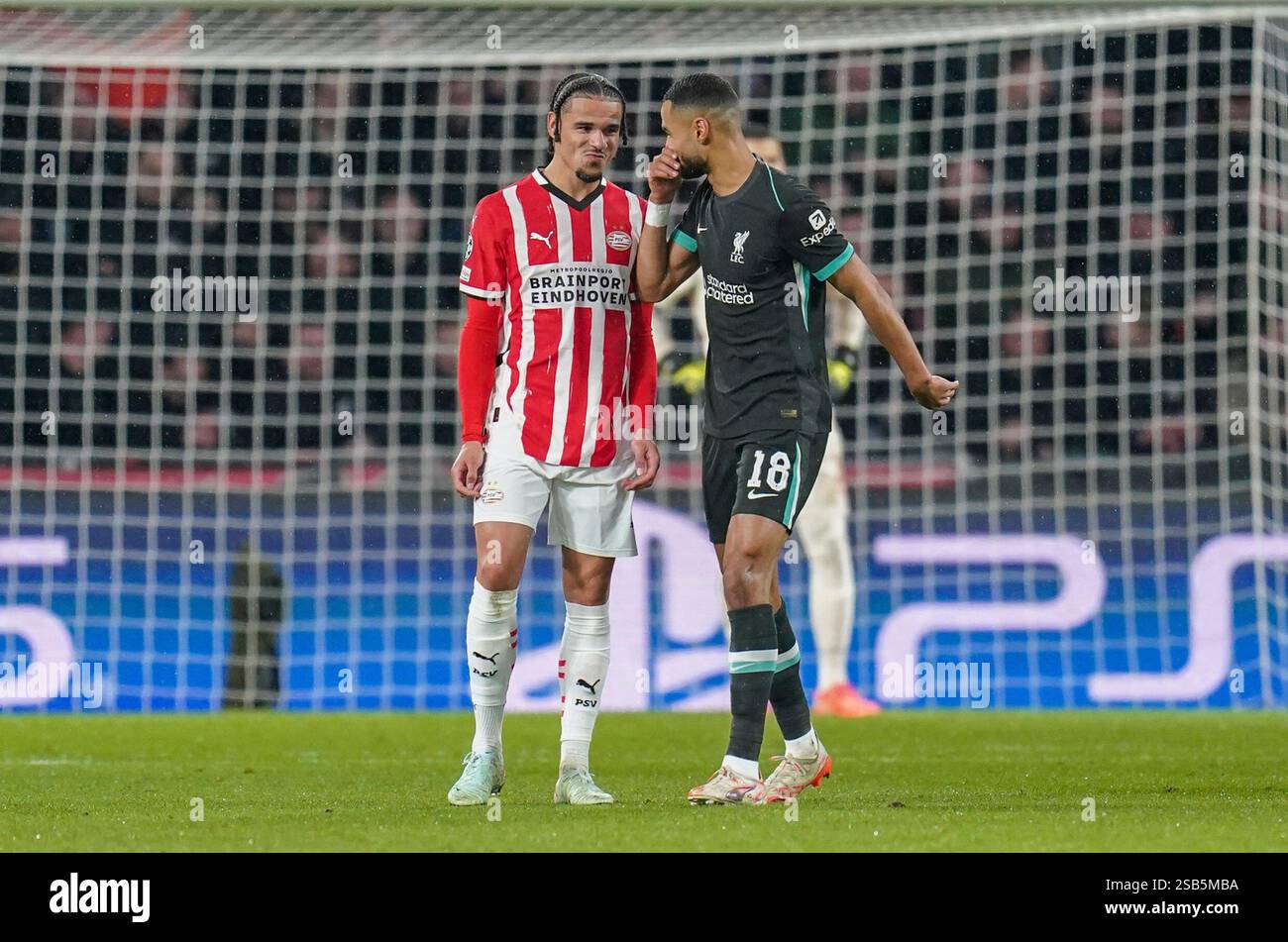 Eindhoven, Netherlands. 29th Jan, 2025. Liverpool FC forward Cody Gakpo ...
