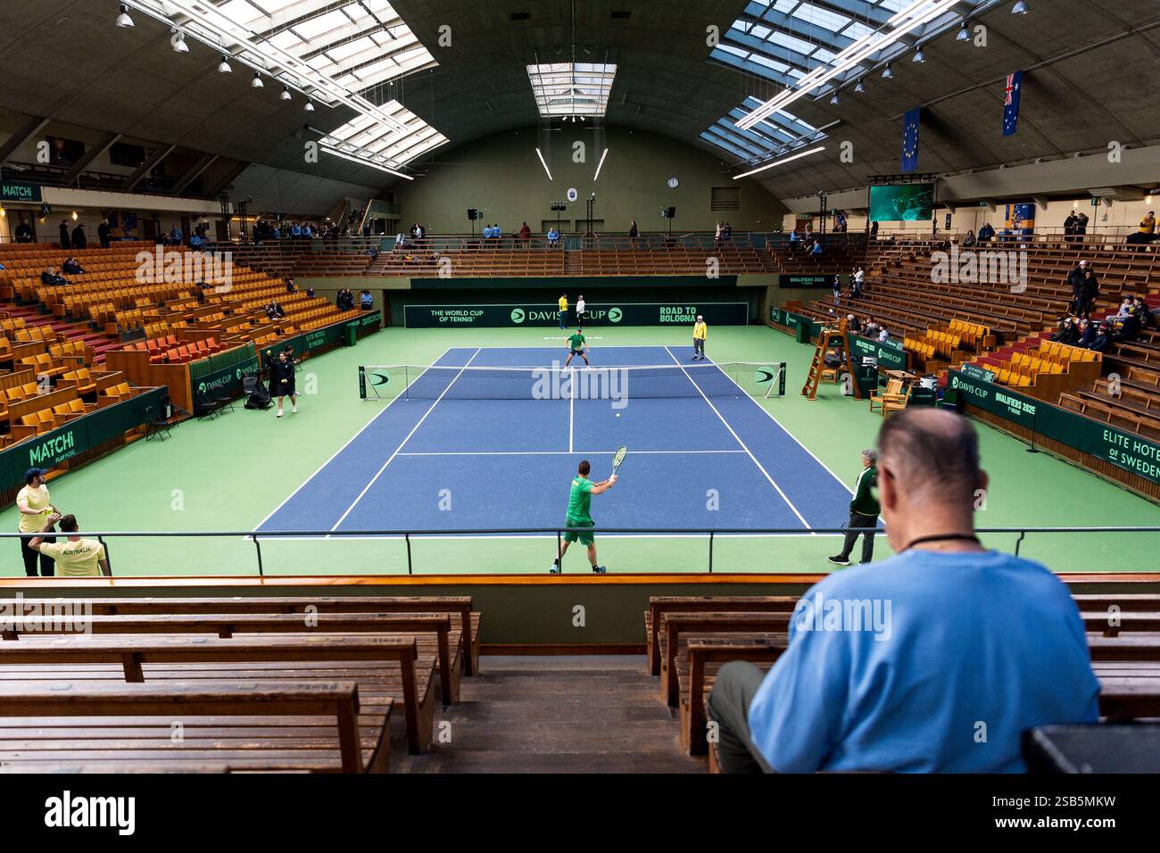 Interior view of the Royal Tennis Hall ahead of the Davis Cup Qualifier ...