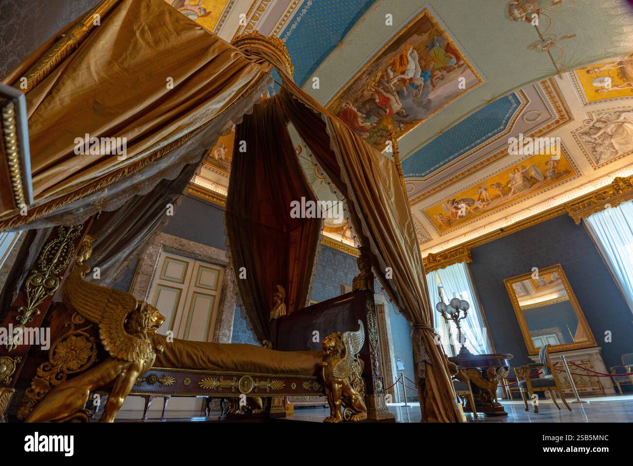 Caserta, Italy - May 24, 2024: The Bedroom of King Francis II in ...