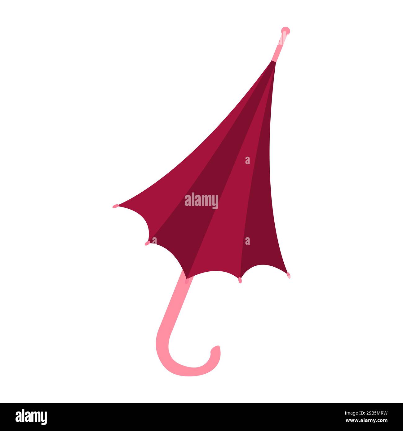 Curved Handle Umbrella Cartoon Icon Stock Vector Image & Art - Alamy