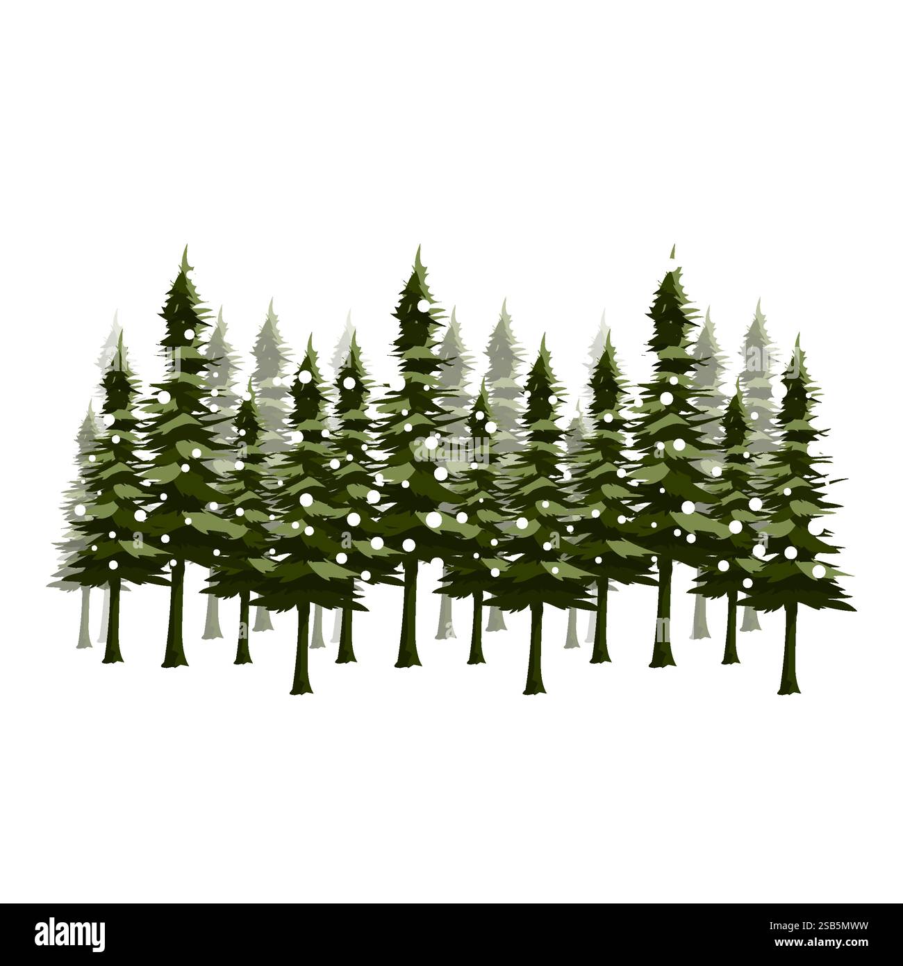 Forest fir trees snowy Cut Out Stock Images & Pictures - Alamy
