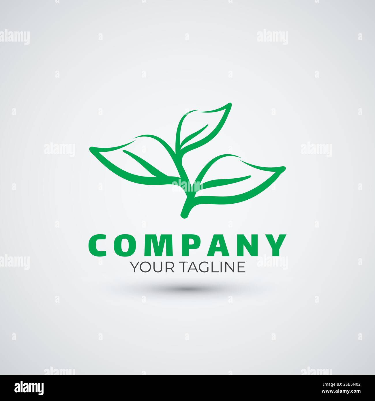 green tea leaf logo design template Stock Vector Image & Art - Alamy