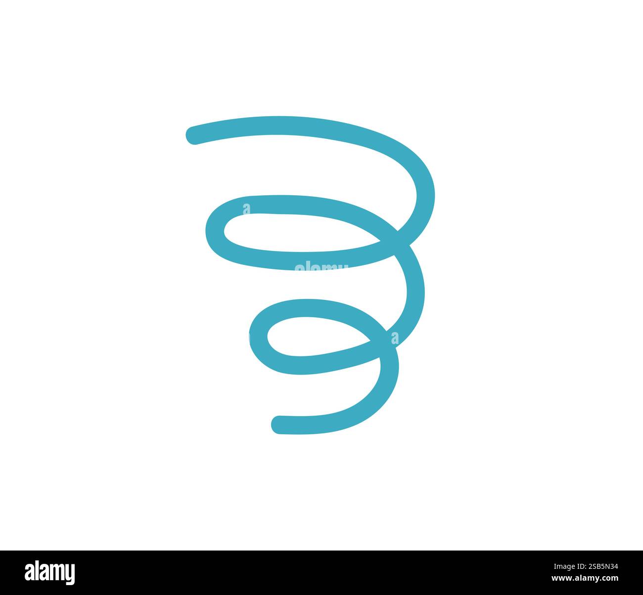 Bright turquoise spiral design represents fluidity and movement ...