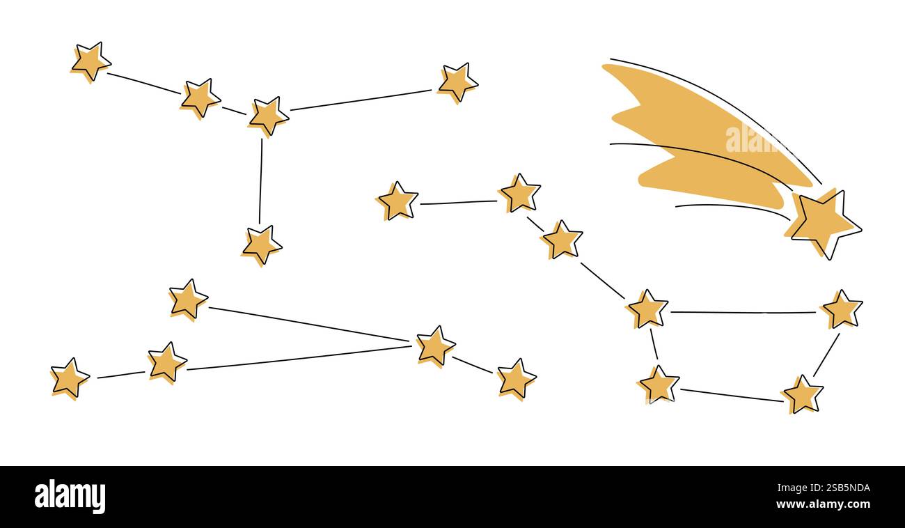 Seamless background of constellations. . Vector illustration Stock ...