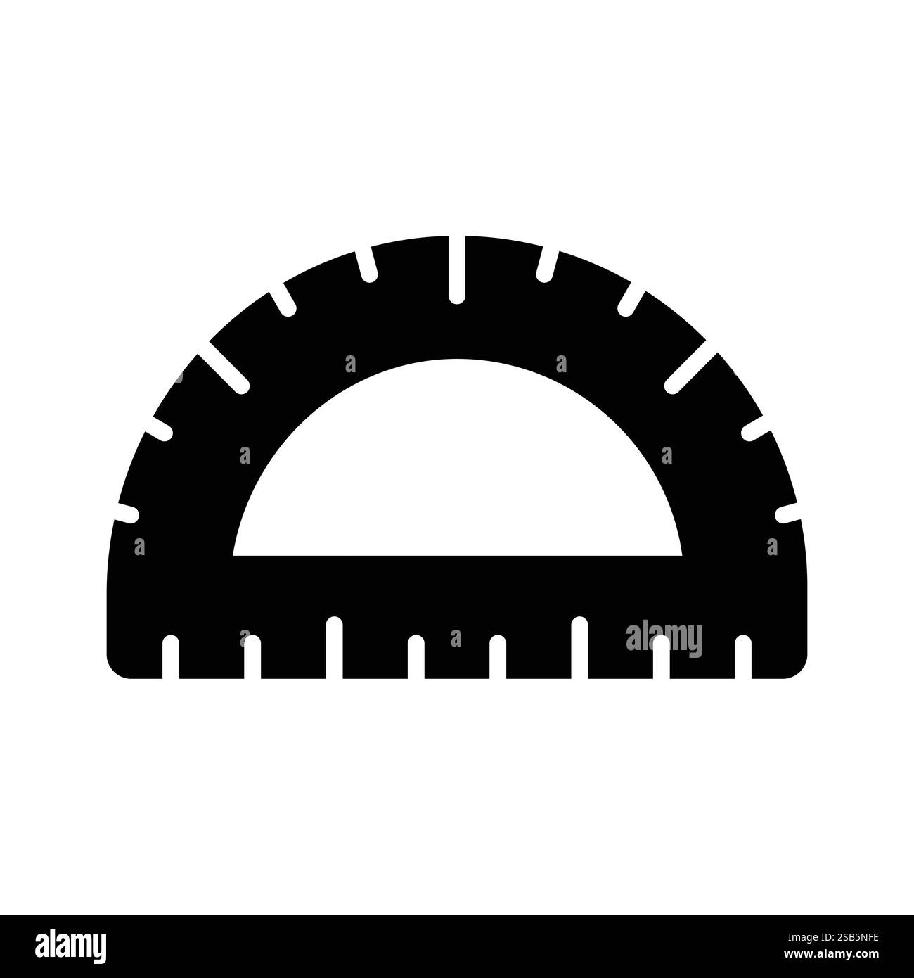A precise and creative protractor icon, suitable for measuring angles ...
