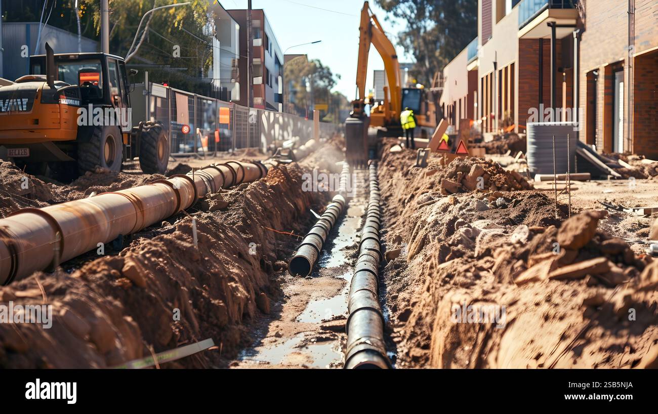 This dynamic time-lapse image depicts the progress of a utility ...