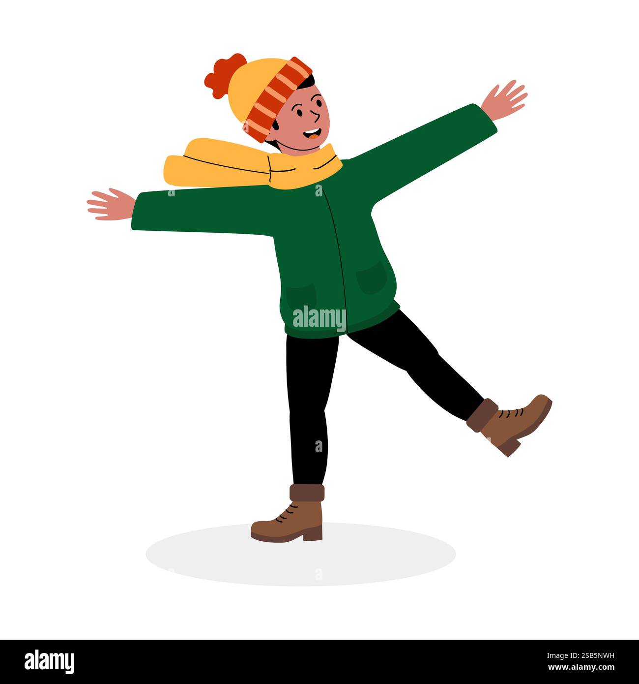 Balancing on one leg child Stock Vector Images - Alamy