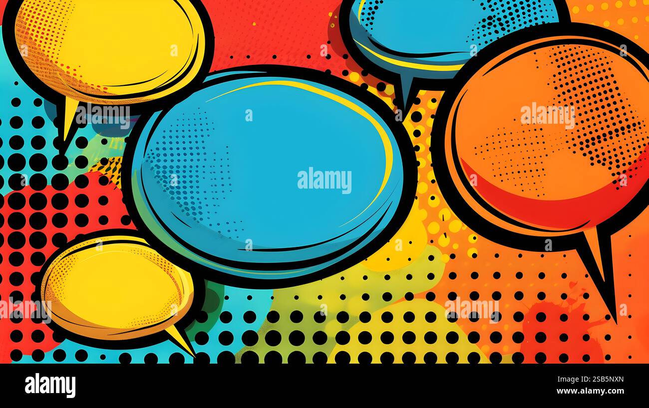 This image depicts a vibrant and eye-catching collection of retro ...