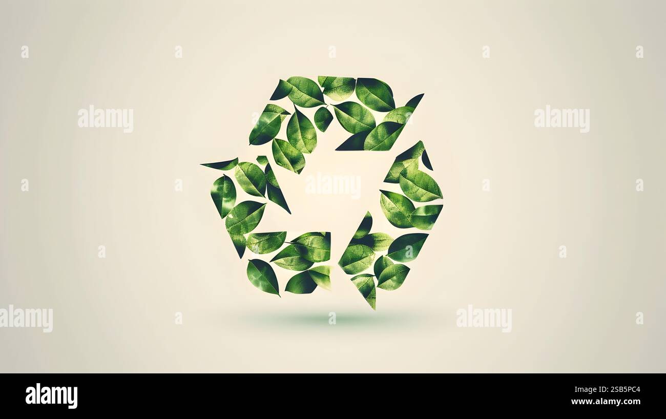 A beautifully abstract and minimalist recycle logo, created from ...
