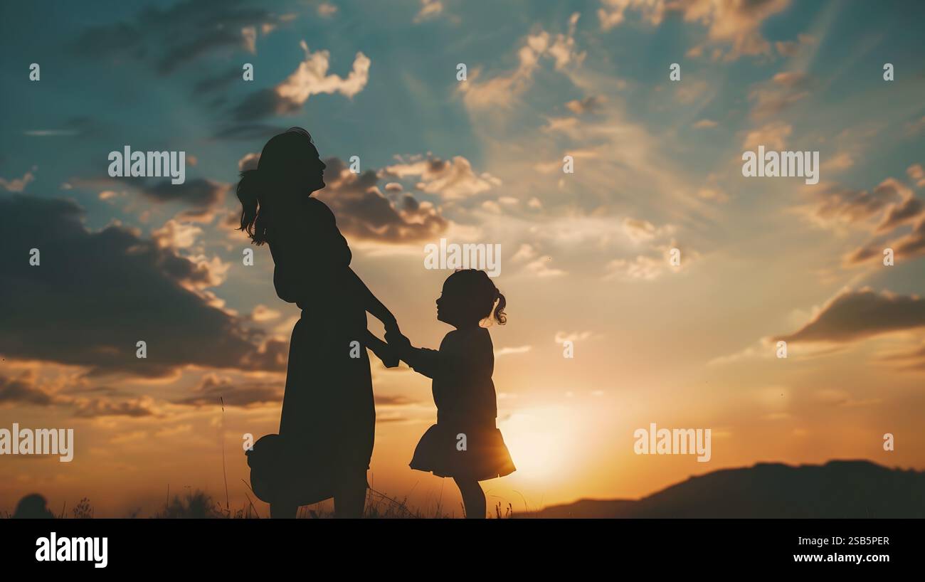 A heartwarming scene unfolds as a mother and her toddler engage in ...