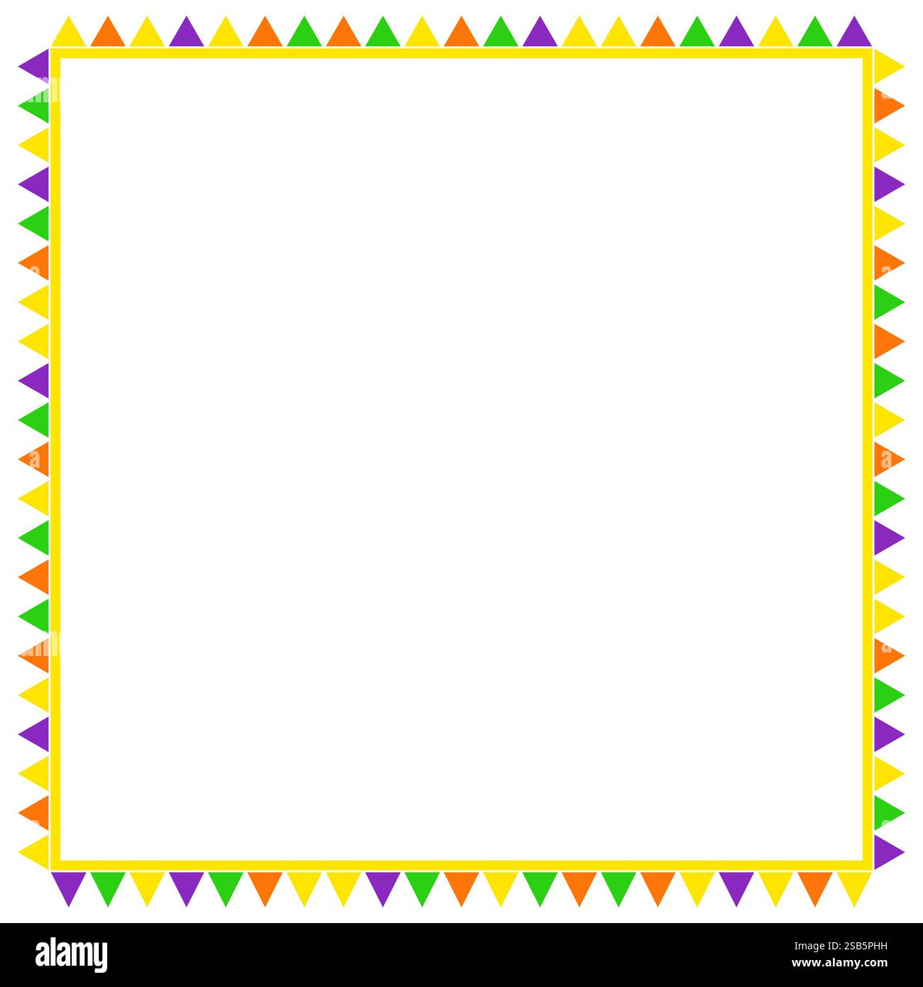 Colorful Triangle Pattern Square Frame Border Stock Vector Image And Art