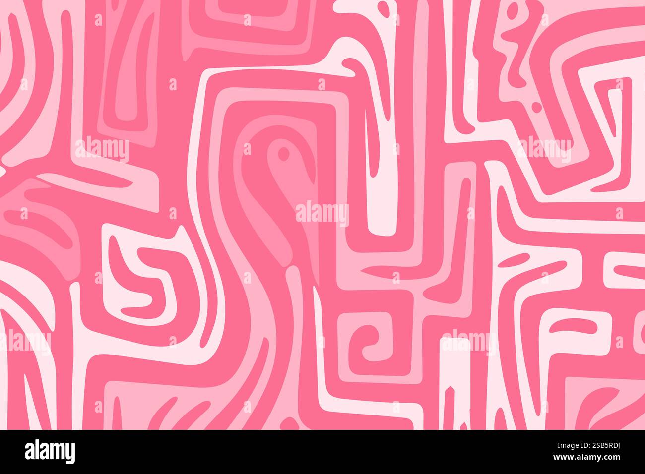 Abstract pink pattern with flowing lines and curves emphasizing fluid design Stock Vector Image ...