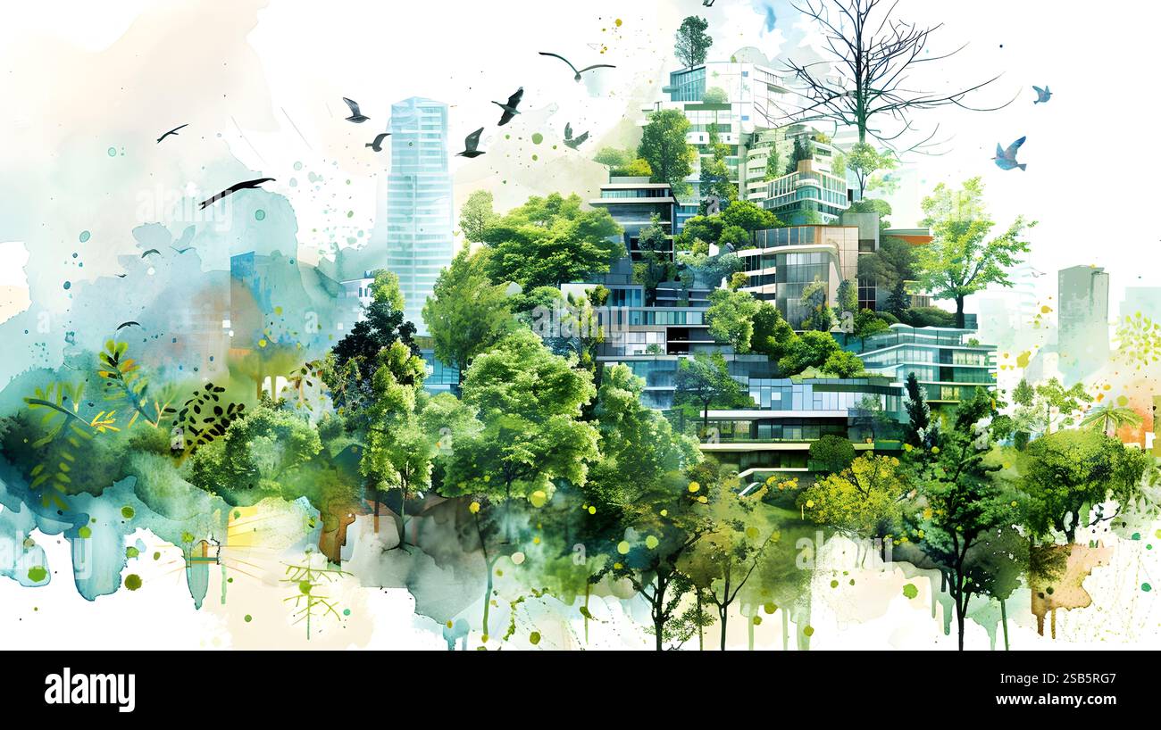 This dreamy,digitally-rendered landscape depicts an idyllic vision of ...