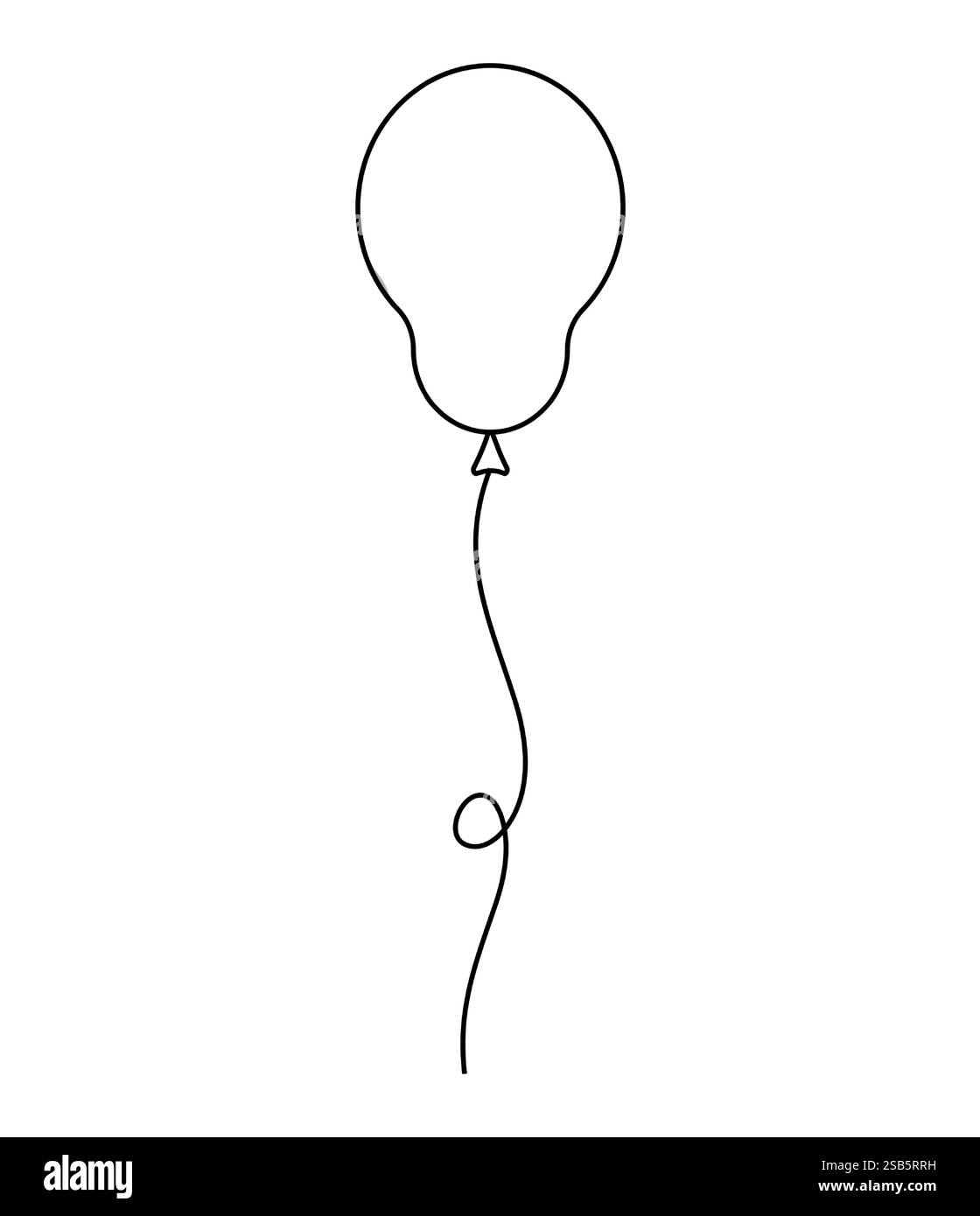 A minimalist design features a balloon floating upward with a single ...